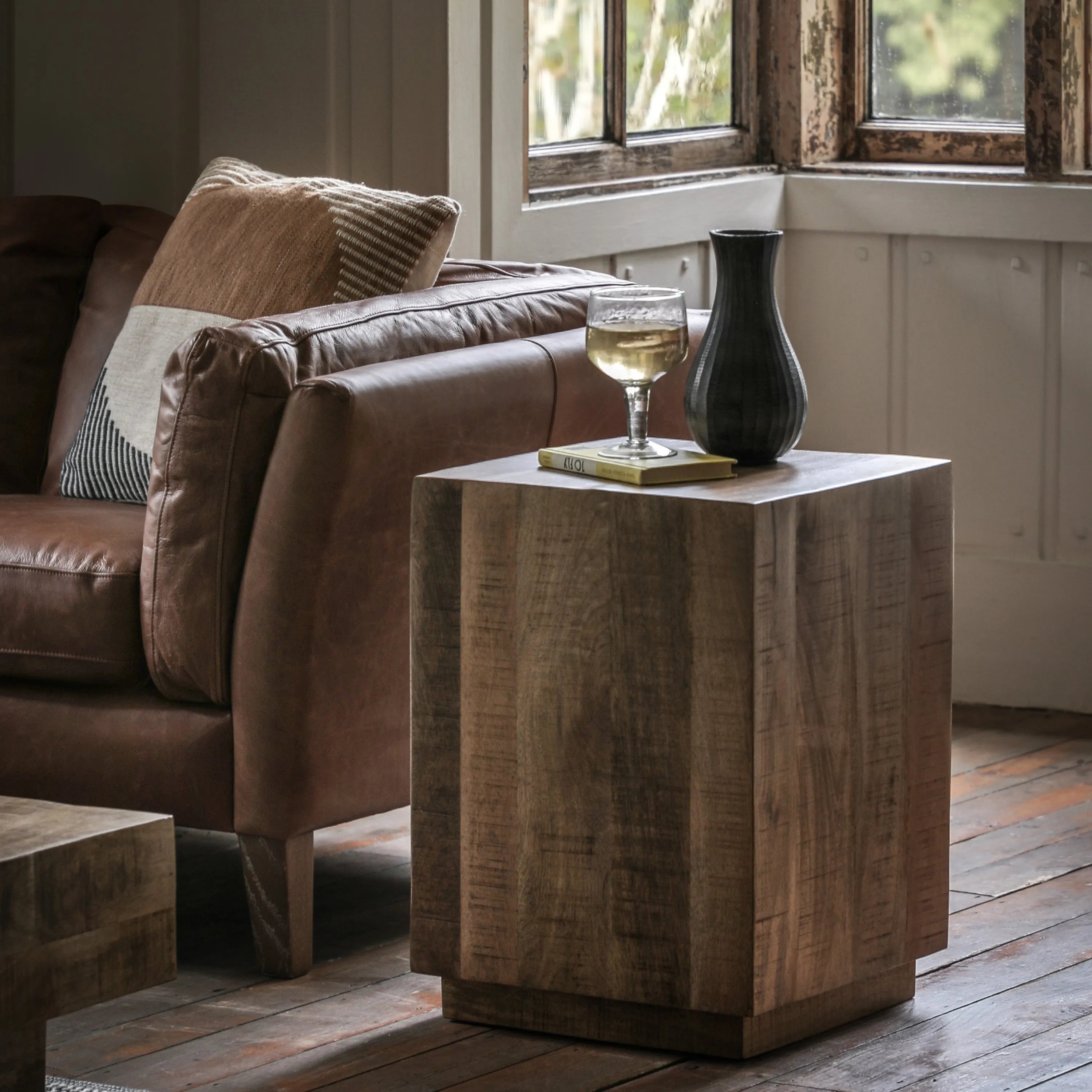 Gallery Direct Iowa Side Table | Mango Wood Rustic Table | Shackletons